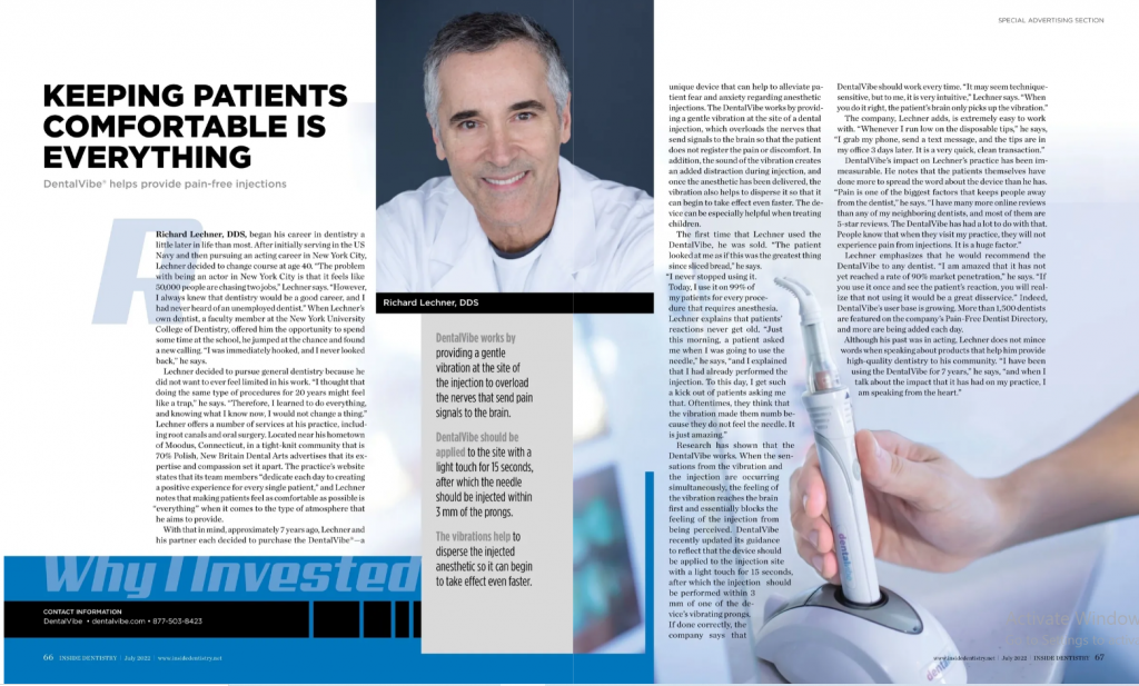 Why I Invested Article w/ Dr Lechner - Find A Dentist | DentalVibe ...